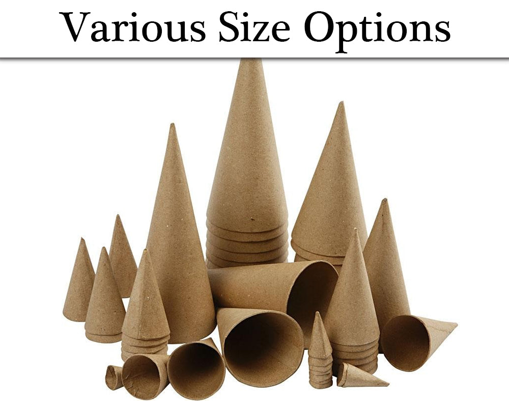 Paper Mache Cones to Decorate - Choice of Sizes | Papier Mache Shapes ...